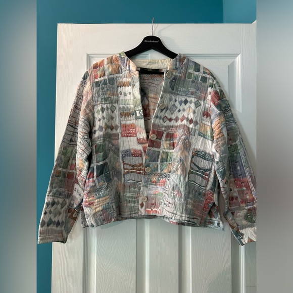 Orvis | Jackets & Coats | Vintage Orvis Quilted Watercolor Patchwork Buttondown Jacket 9s ...